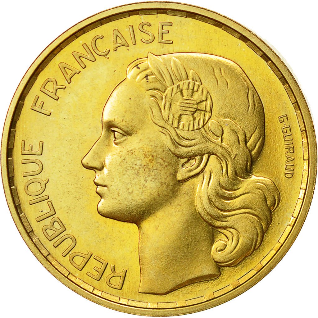 #482194 Monnaie, France, Guiraud, 20 Francs, 1952, Essai-Piéfort, SPL ... #482194 Monnaie, France, Guiraud, 20 Francs, 1952, Essai-Piéfort, SPL ...