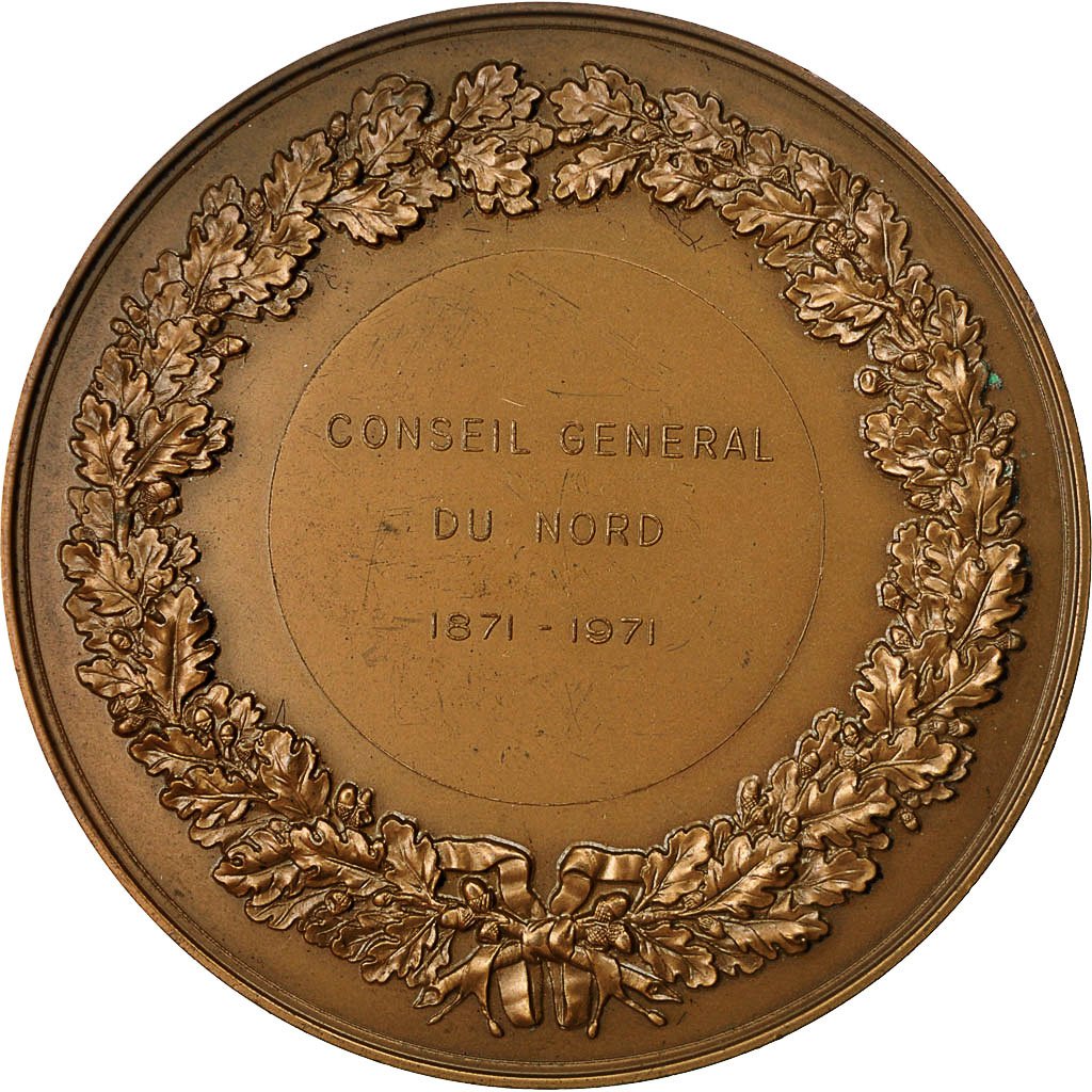 #551504 France, Medal, Conseil Général du Nord, Marianne, 1971, Morlon ... #551504 France, Medal, Conseil Général du Nord, Marianne, 1971, Morlon ...