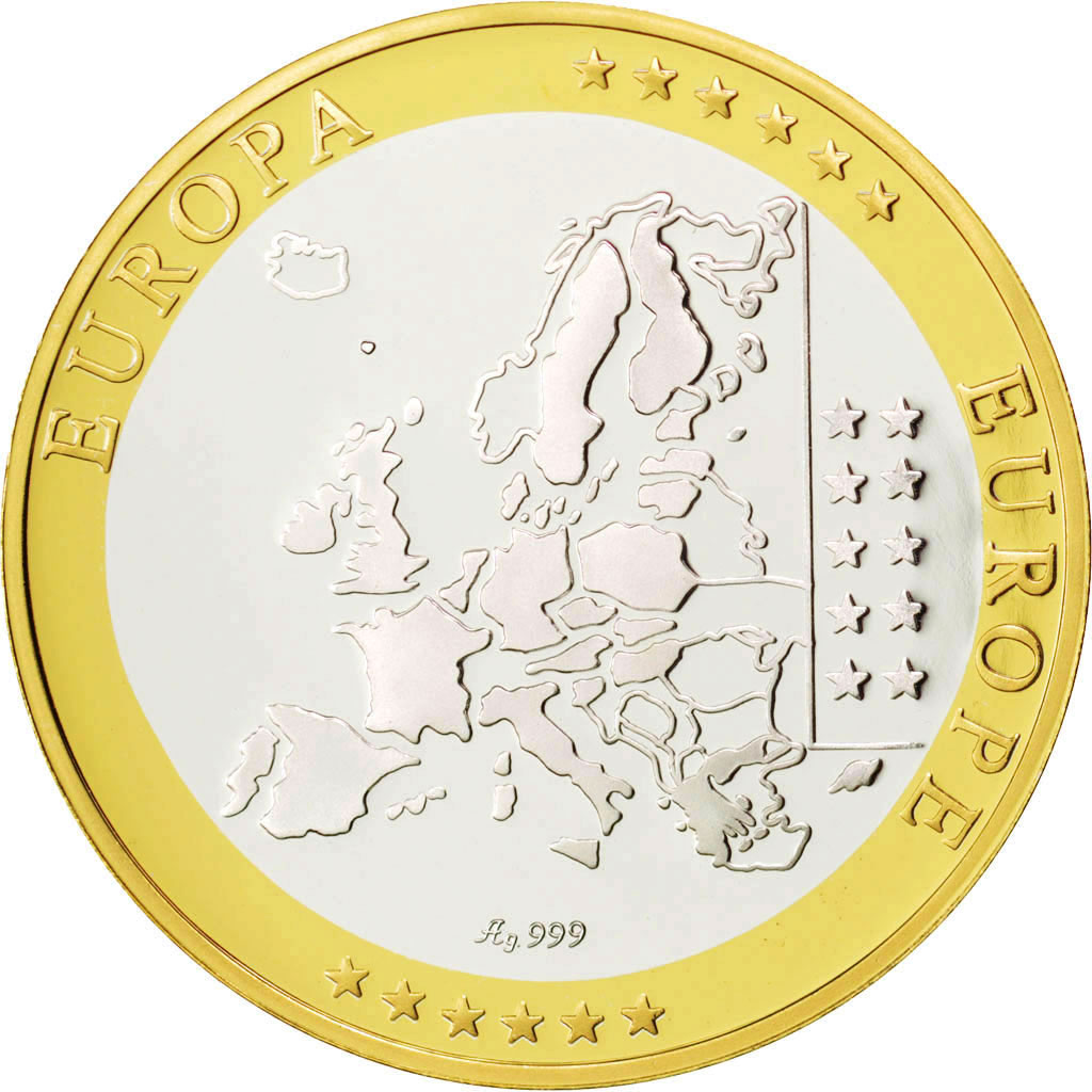 #69256 Les premières frappes en hommage à l'Euro, Pays-Bas, Médaille ... #69256 Les premières frappes en hommage à l'Euro, Pays-Bas, Médaille ...