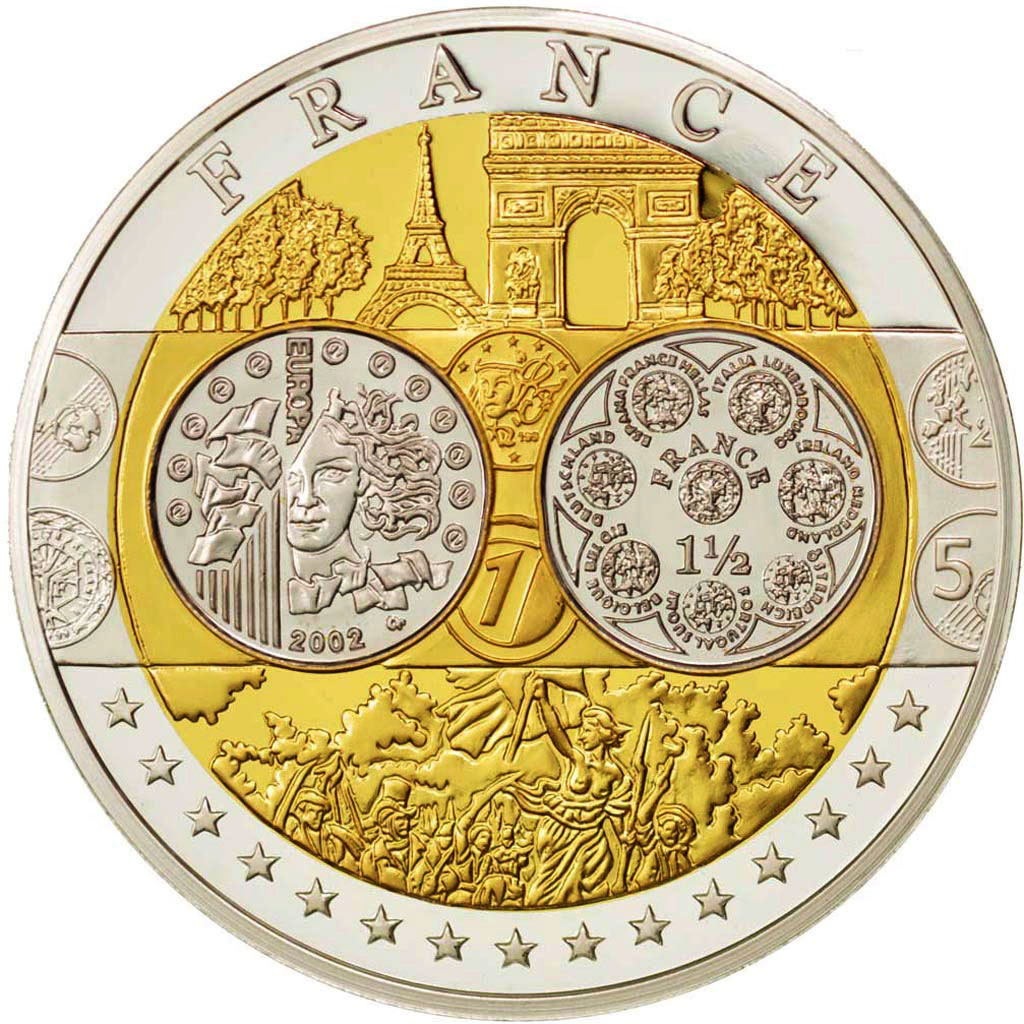 #69260 Les premières frappes en hommage à l'Euro, France, Médaille ... #69260 Les premières frappes en hommage à l'Euro, France, Médaille ...