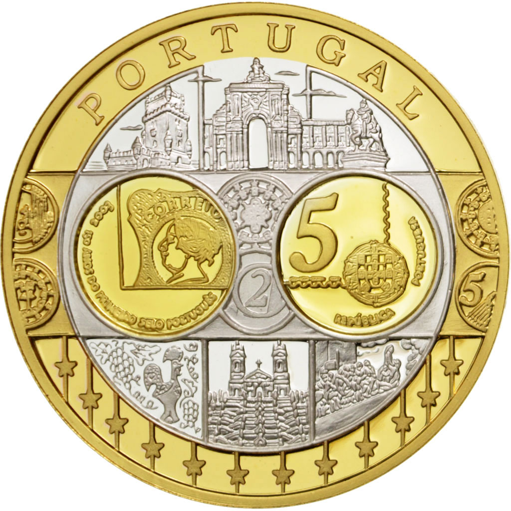 #69715 Les premières frappes en hommage à l'Euro, Portugal, Médaille ... #69715 Les premières frappes en hommage à l'Euro, Portugal, Médaille ...